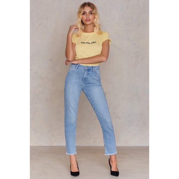 ASOS | Jeans | Two Tone Pocket Rawhem Asos Pacsun Mom Jeans Nakd | Poshmark